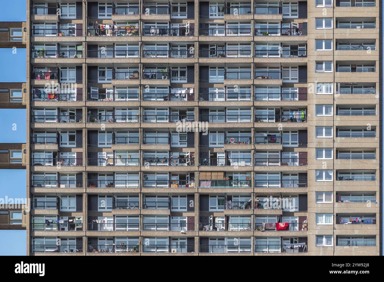 A Brutalist style tower block, Trellick Tower, in London, UK Stock ...
