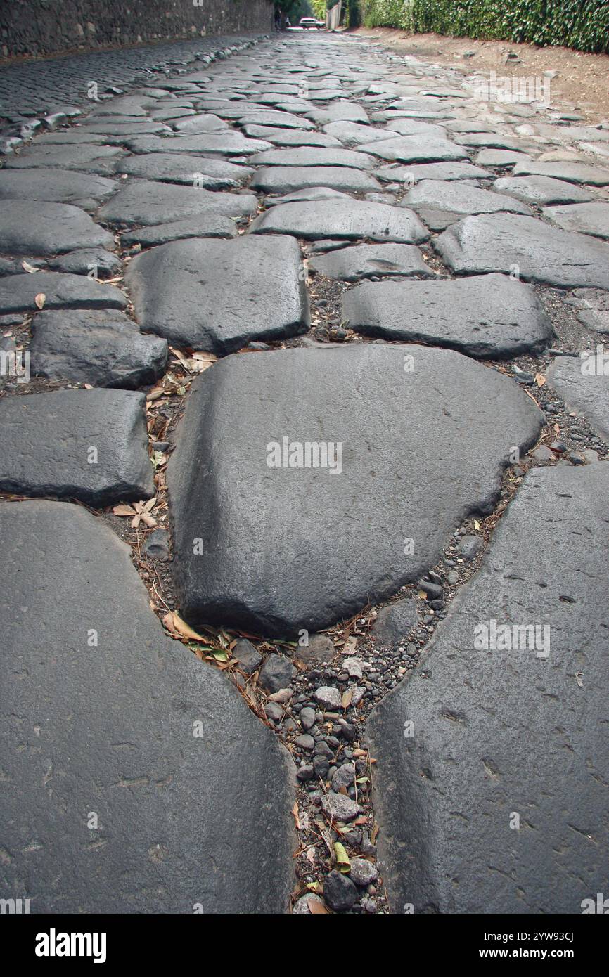 Italy. Rome. The Appian Way (Via Apia). Road connected Rome to Brindisi ...