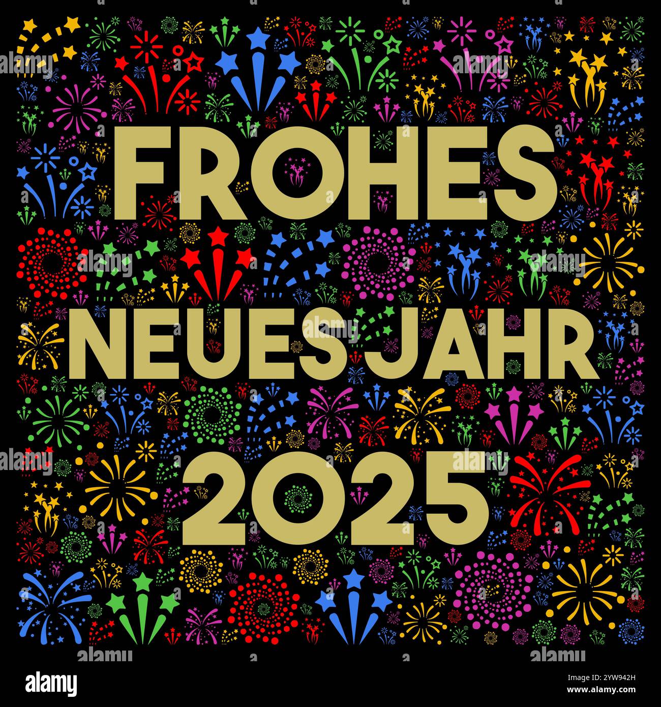 Happy new year 2025 called frohes neues jahr in German language Stock ...