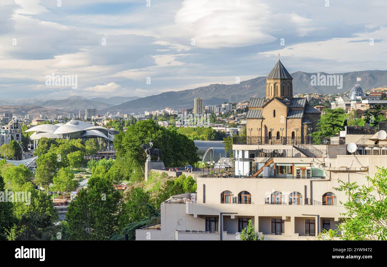 The Virgin Mary Assumption Church of Metekhi in Tbilisi, Georgia Stock ...