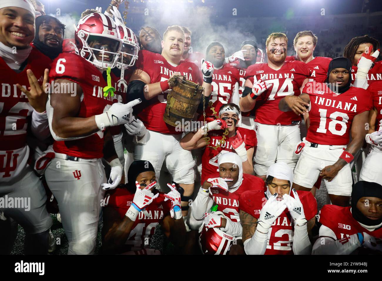 Bloomington, United States. 30th Nov, 2024. Indiana Hoosiers offensive ...