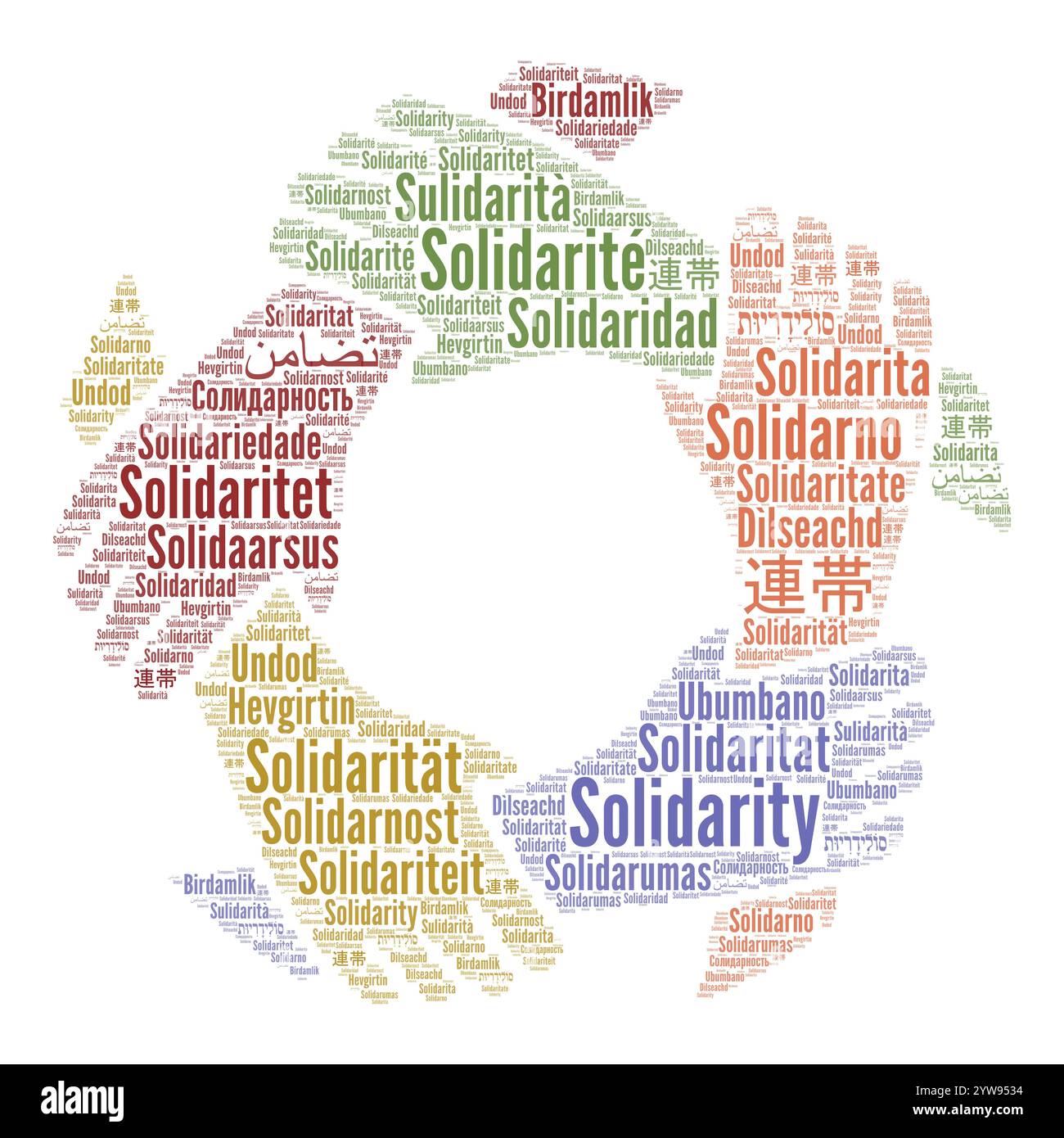 Solidarity word cloud in different languages Stock Photo - Alamy