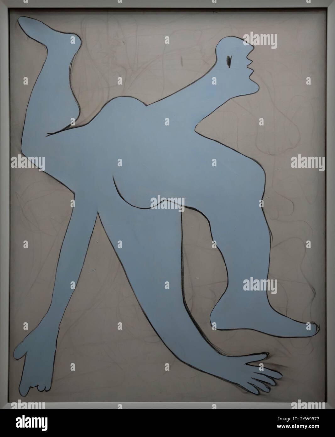 Paris, France - 11 09 2024: Surrealism exposition. Blue Acrobat painted ...