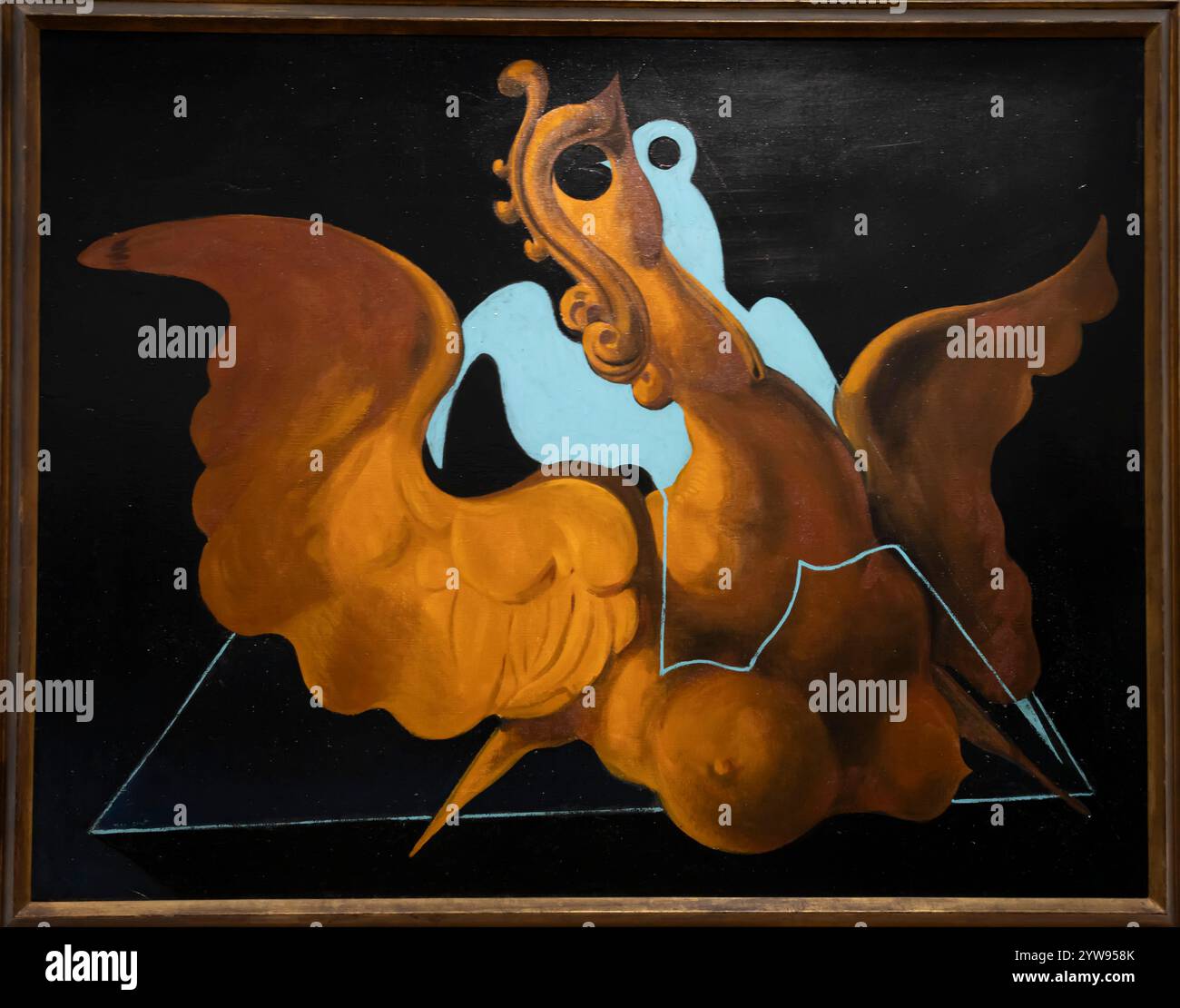 Paris, France - 11 09 2024: Surrealism exposition. Chimera painted by ...