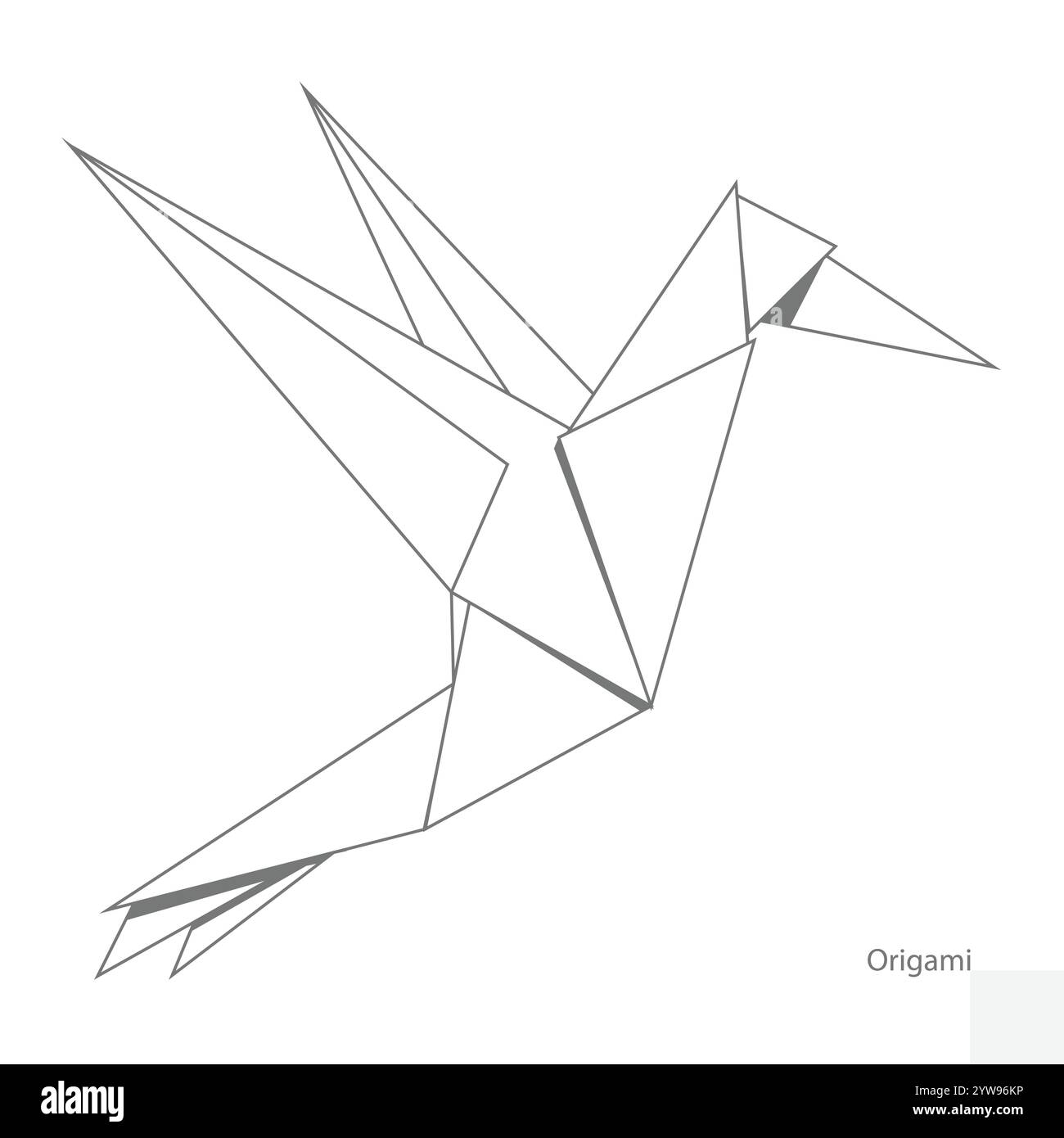 Origami paper bird vector illustration Stock Vector Image & Art - Alamy
