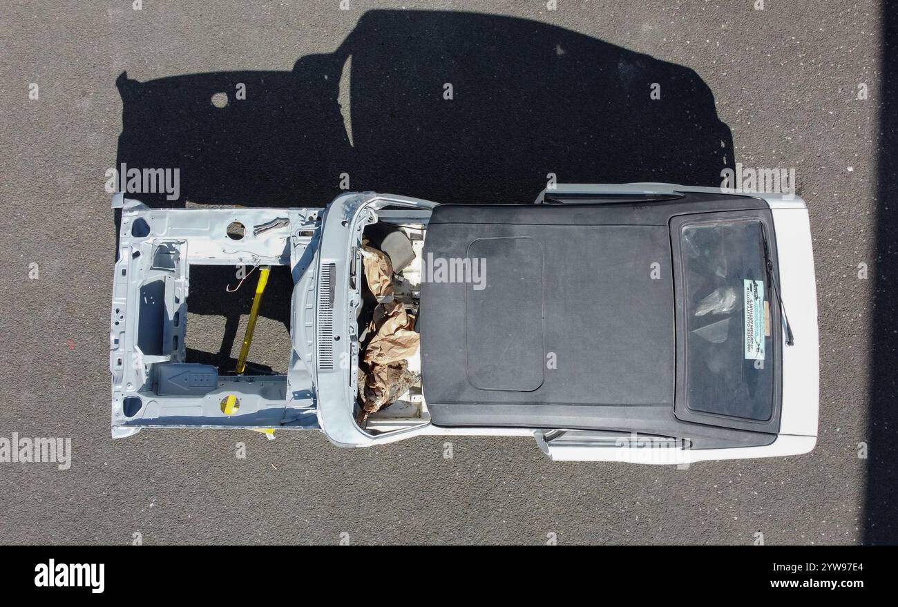 The 'Minder' TV show Ford Capri after it caught fire, caused by an ...