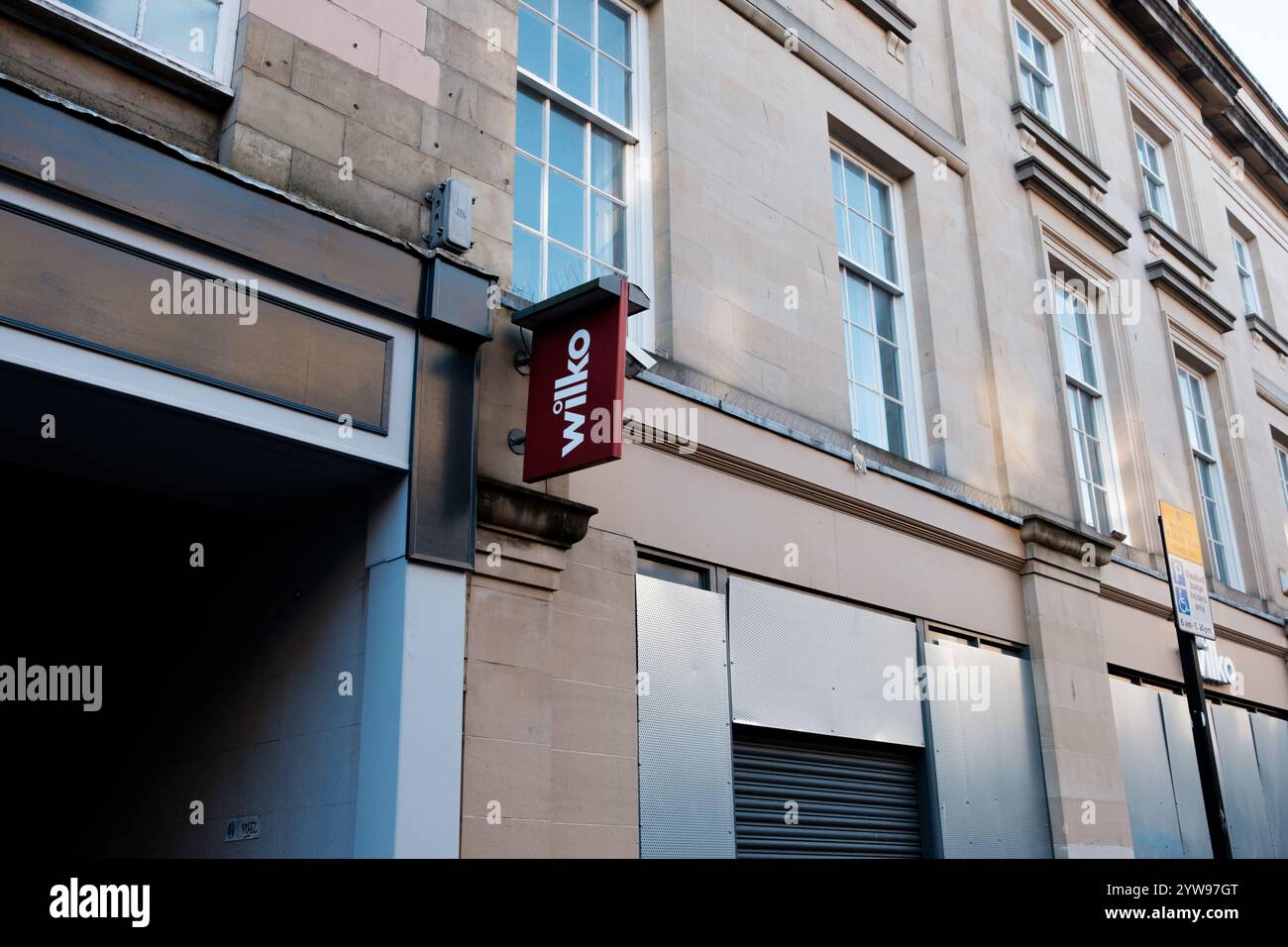 Newcastle UK: 22 Nov 2024: Wilko high street Storefront of a closed ...
