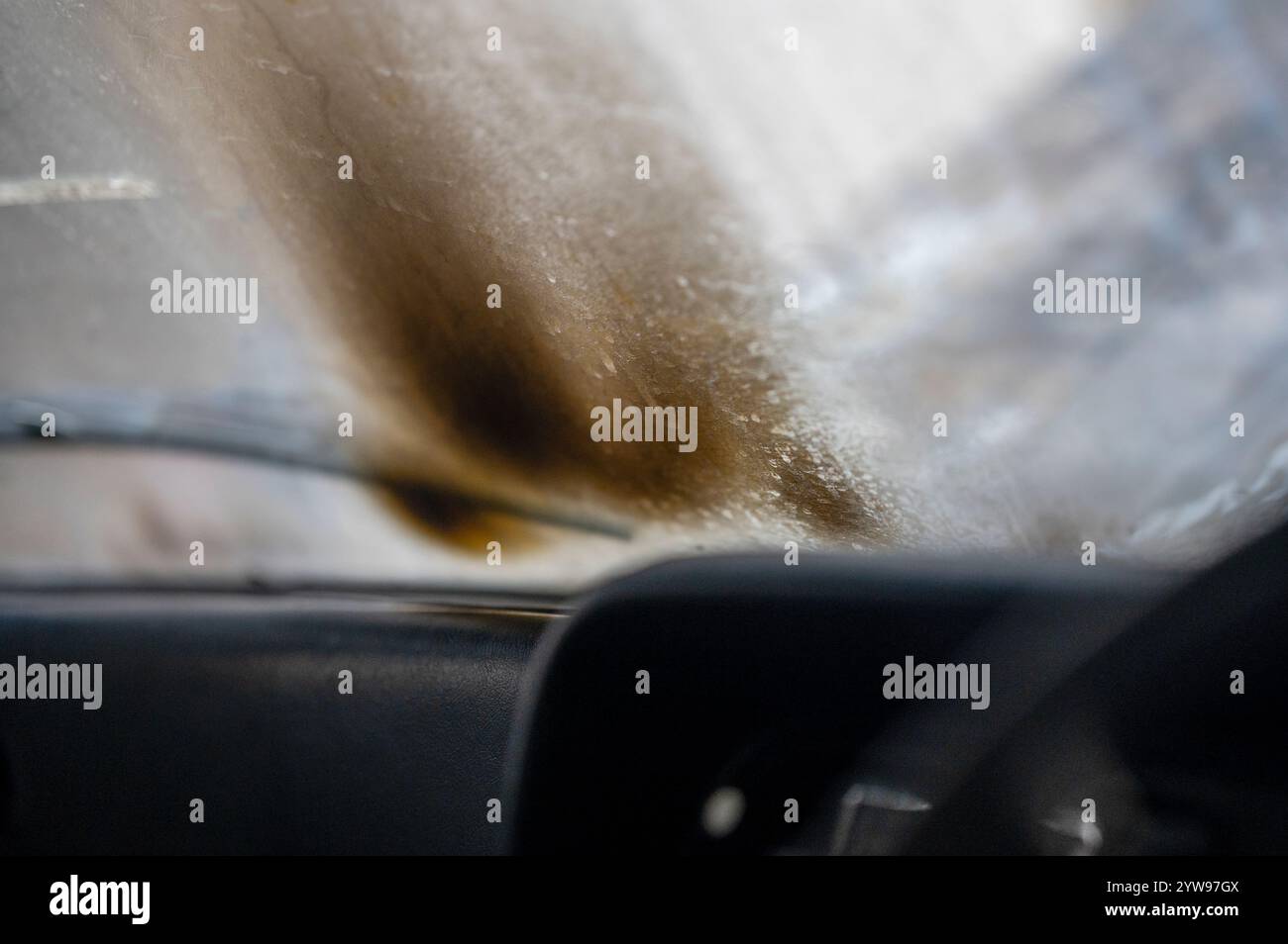 The 'Minder' TV show Ford Capri after it caught fire, caused by an ...