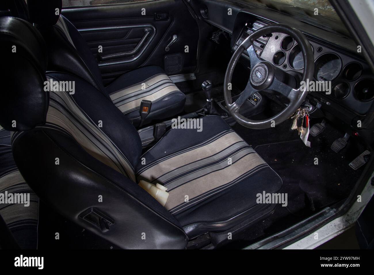 The 'Minder' TV show Ford Capri after it caught fire, caused by an ...