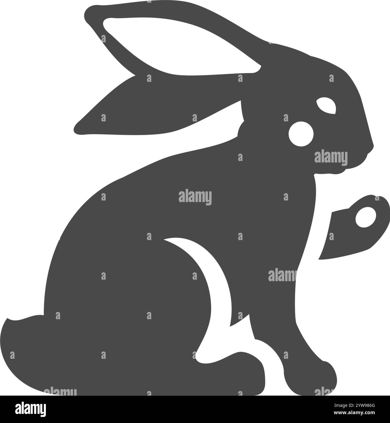 Hare sitting Black and White Stock Photos & Images - Alamy