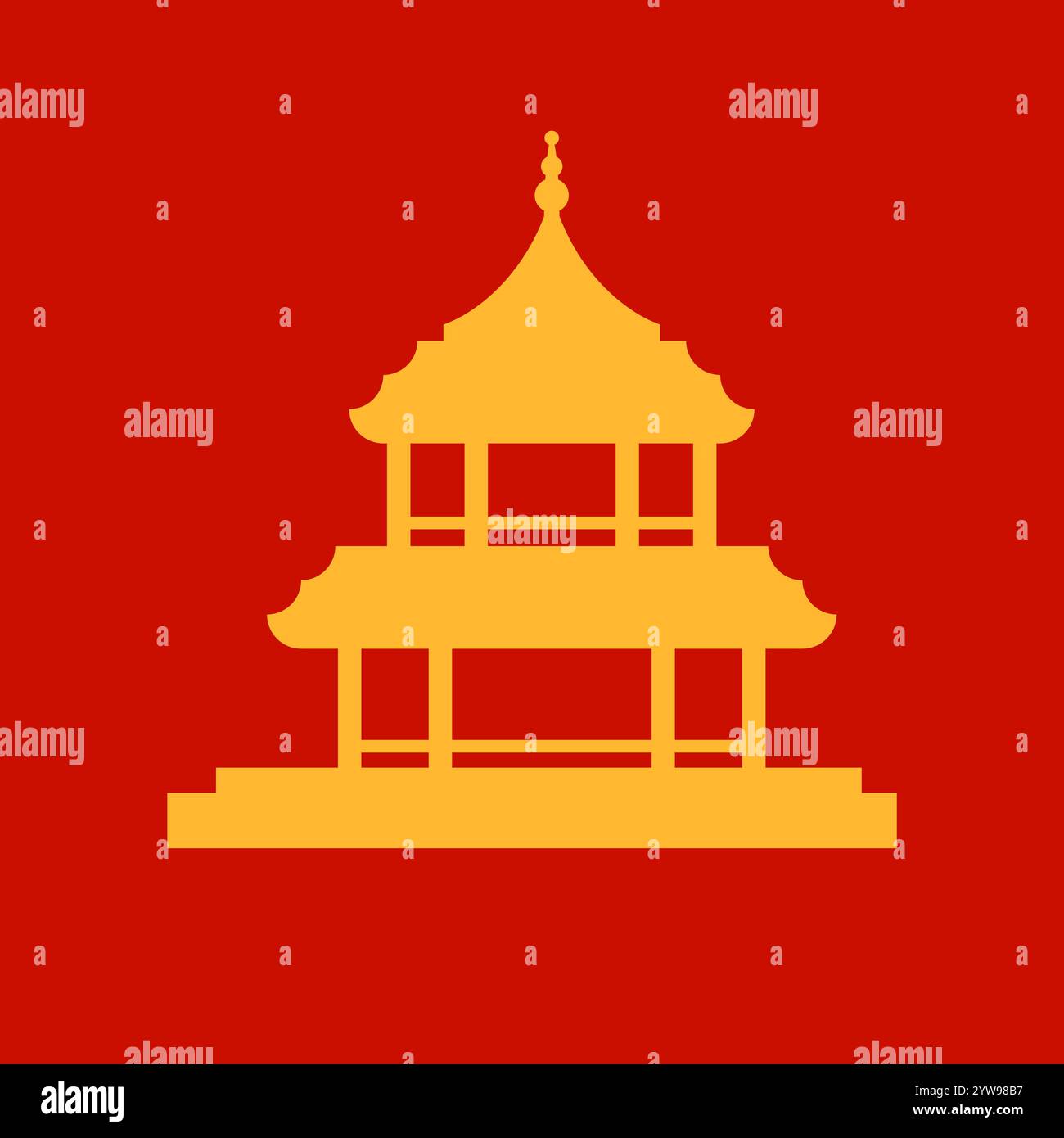 Chinese temple two story religious antique Asian traditional building ...