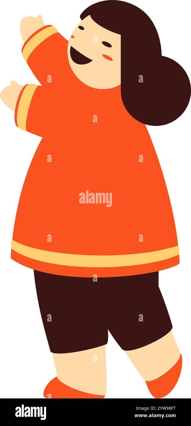 Ethnic kid girl isolated Stock Vector Images - Alamy