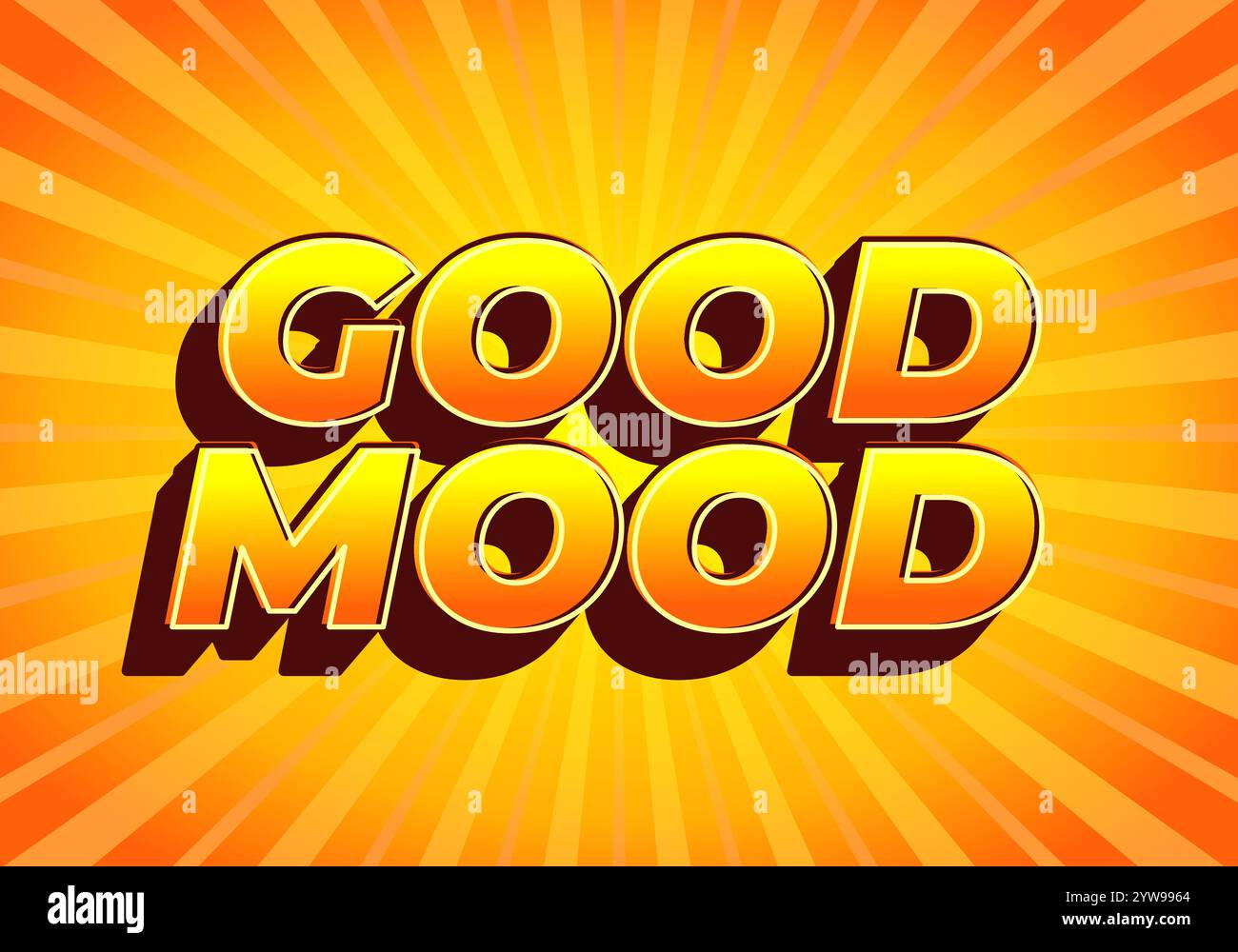 Good mood. Text effect design in eye catching colors with 3D look Stock ...