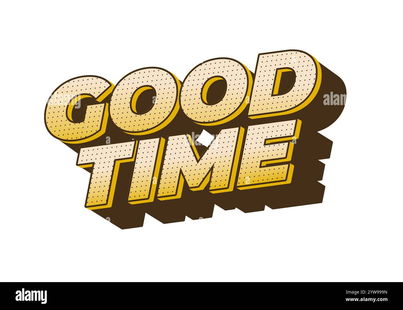 Good time. Text effect design in modern colors with 3D look effect ...