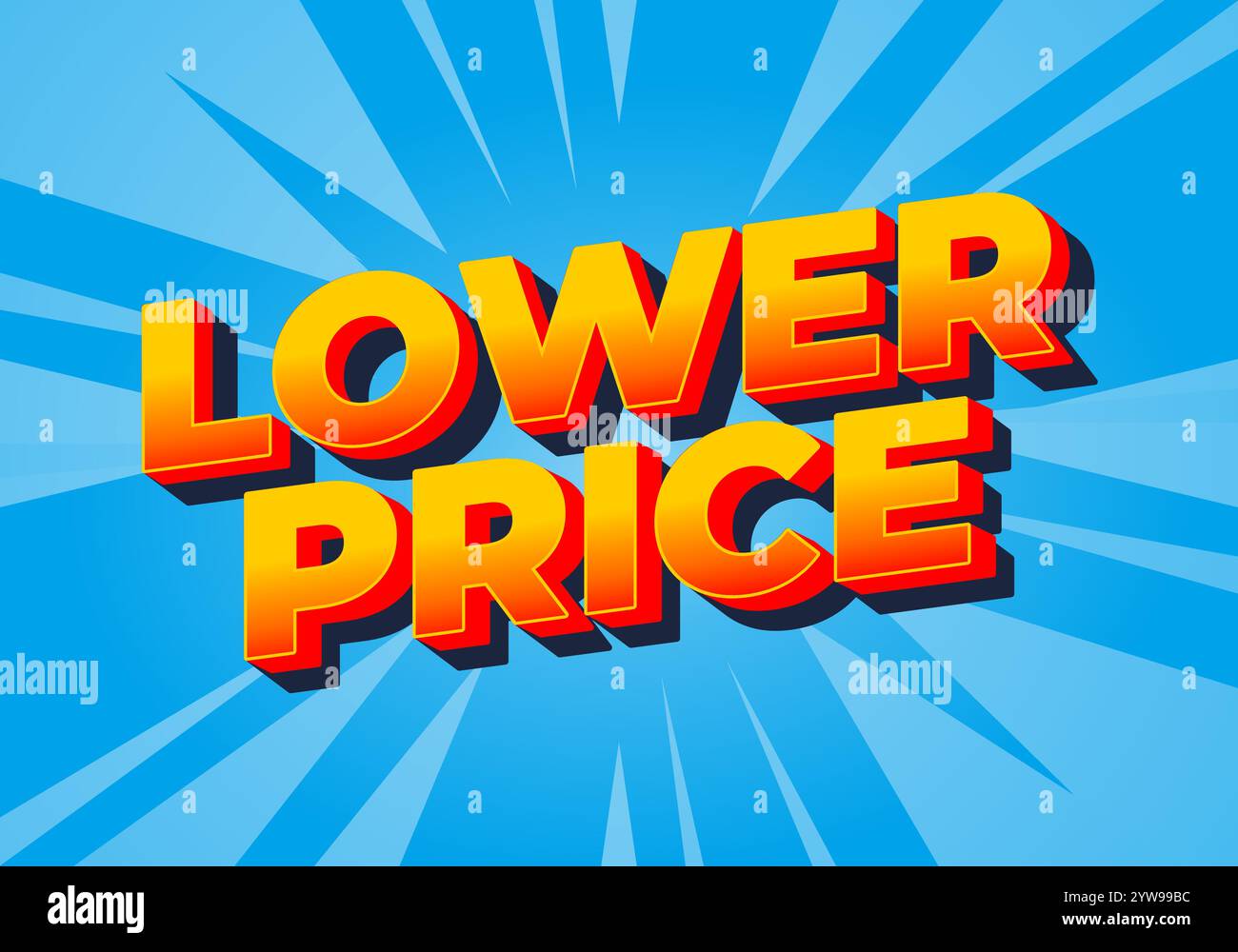 Lower price. Text effect design with modern colors and 3D font look ...