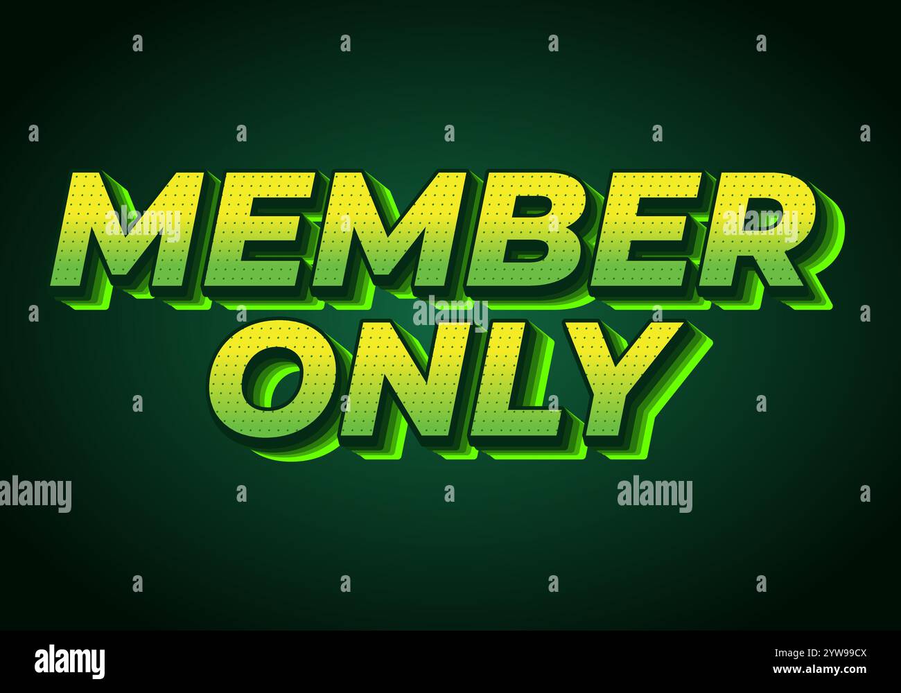 Member only. Text effect design for social media or marketing ads Stock ...