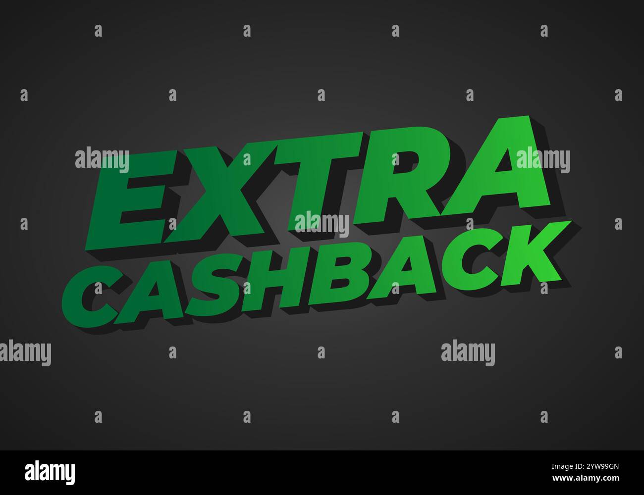 Extra cash back. text effect design with extra bold font for social ...
