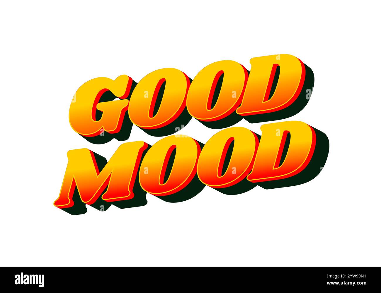 Good mood. Text effect design in eye catching colors with 3D look Stock ...