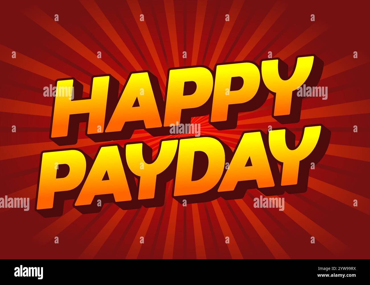 Happy payday text effect design for social media ads. 3D style Stock ...
