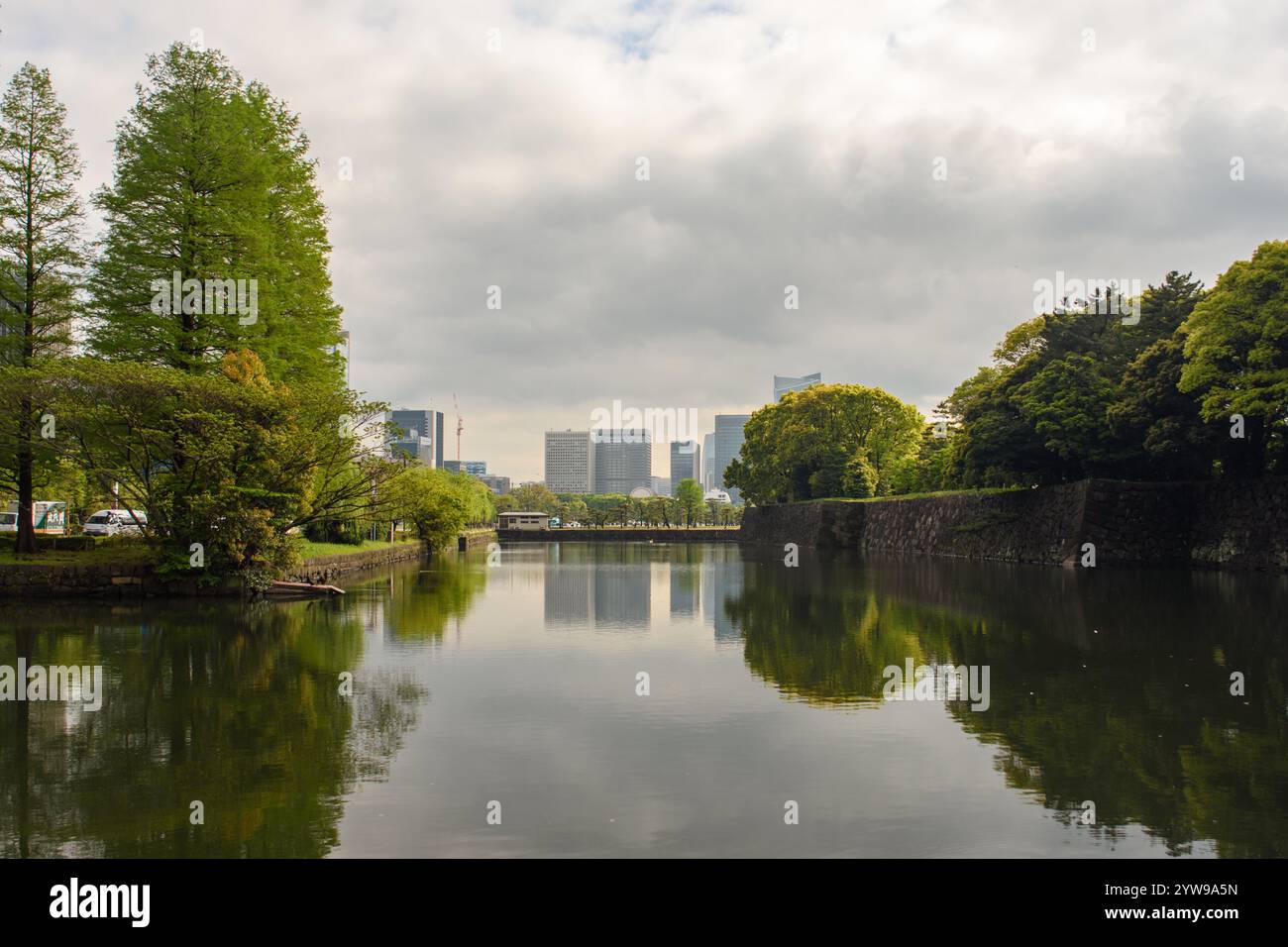 The grounds of the Imperial Palace East Gardens in Tokyo, capital of ...