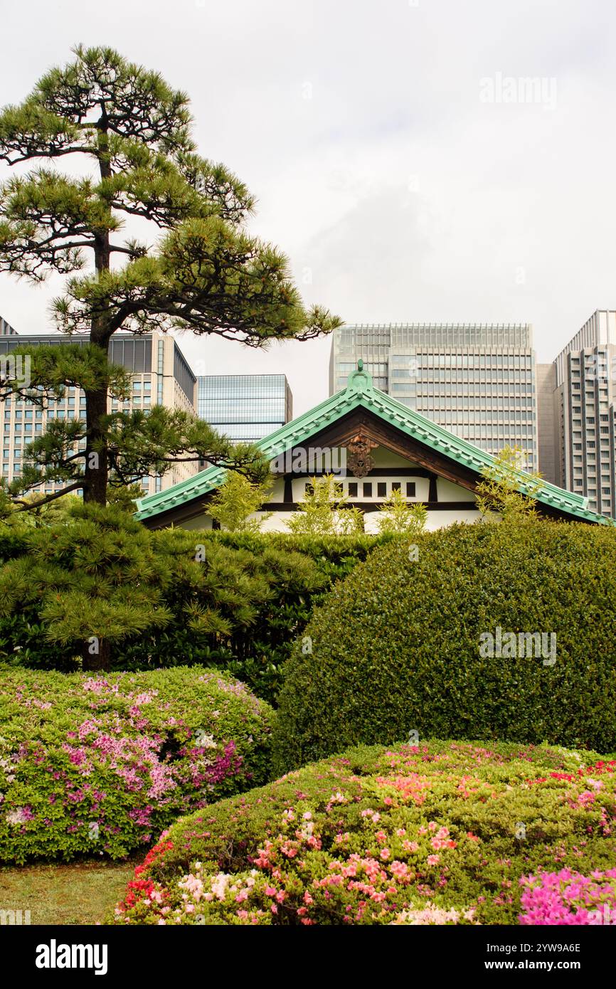 The grounds of the Imperial Palace East Gardens in Tokyo, capital of ...