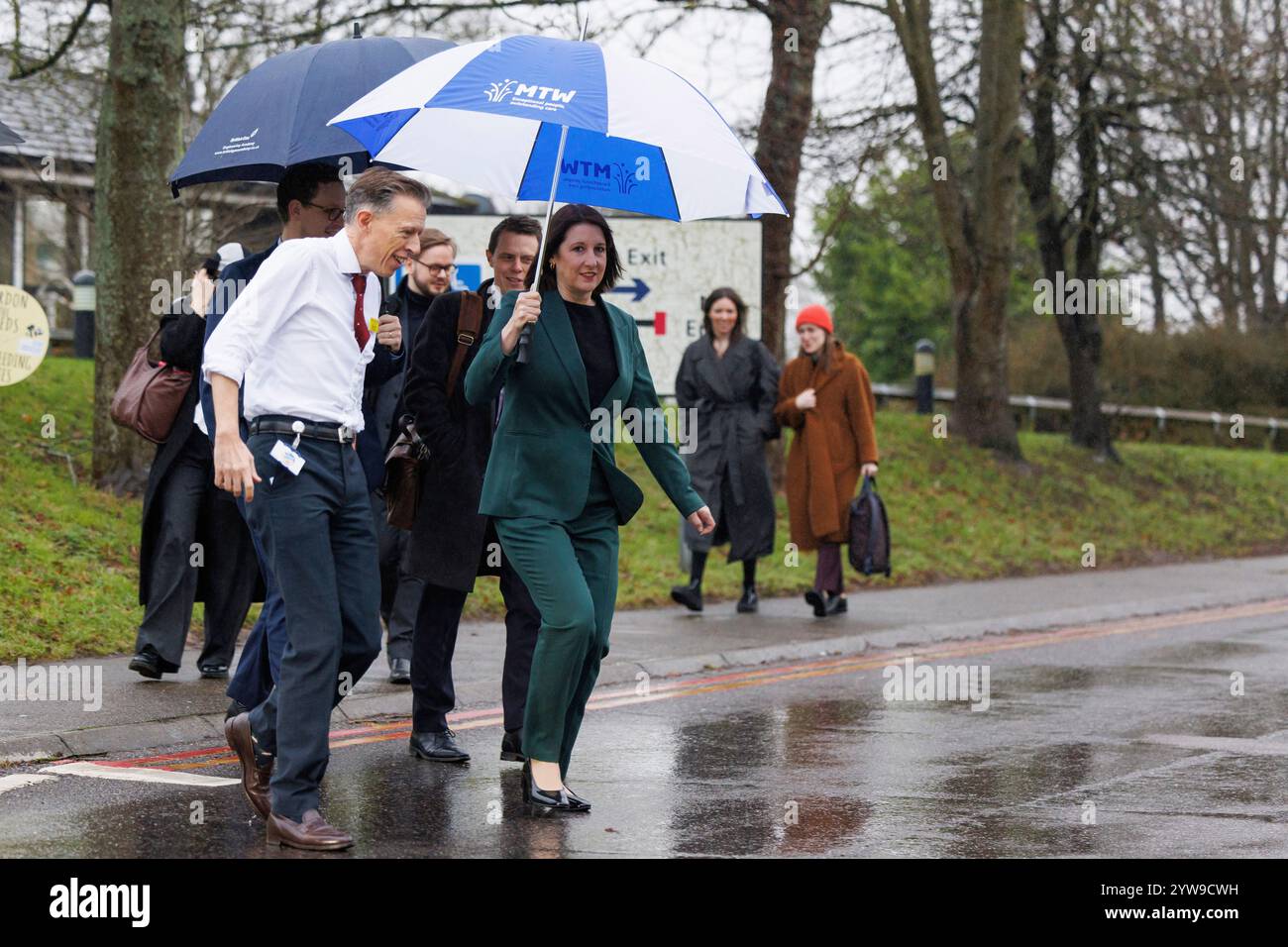 Britain's Chancellor of the Exchequer Rachel Reeves, right, visits ...
