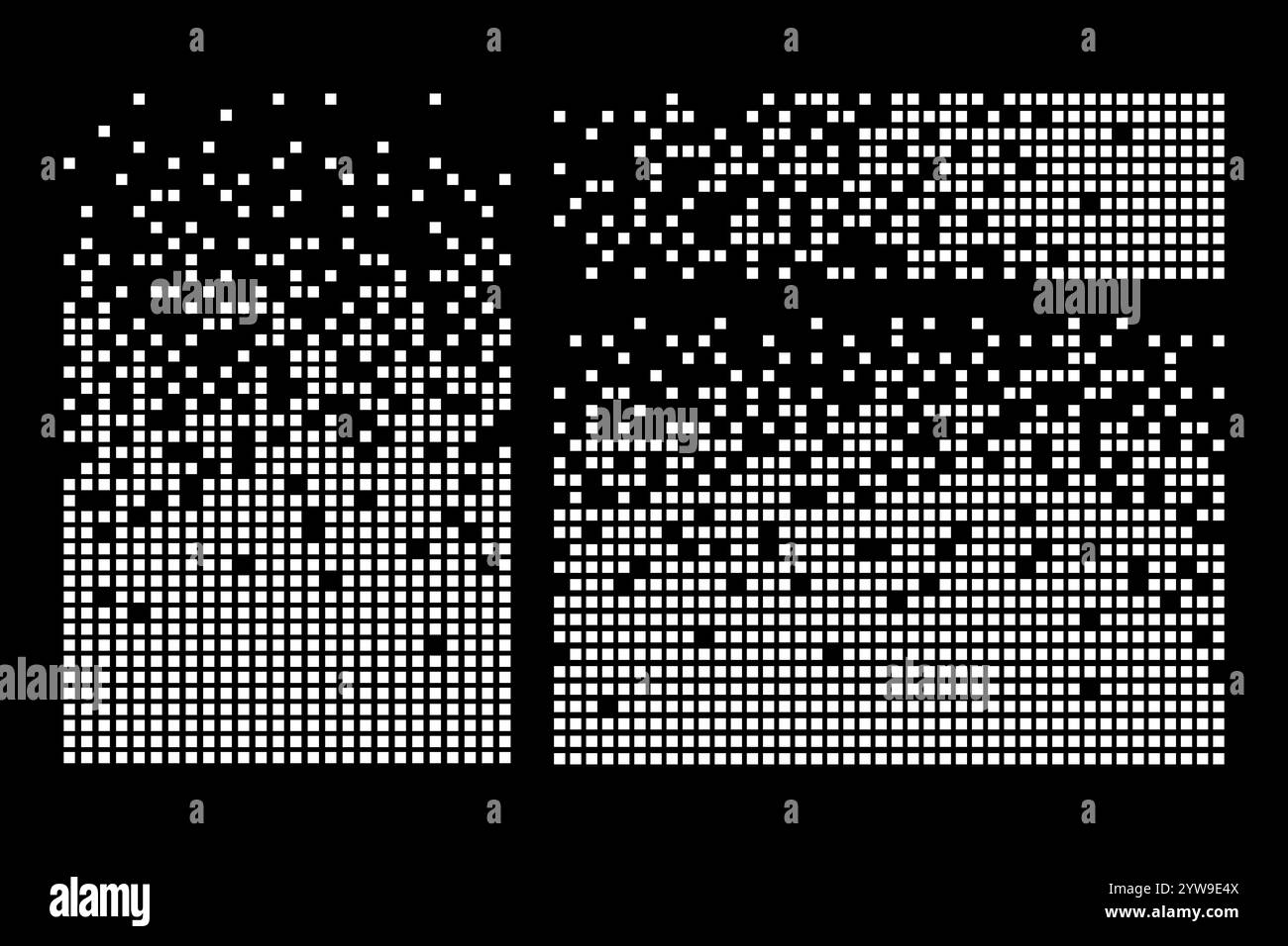 Pixel decay background. Scattered dotted pattern. Decay effect. Decay ...