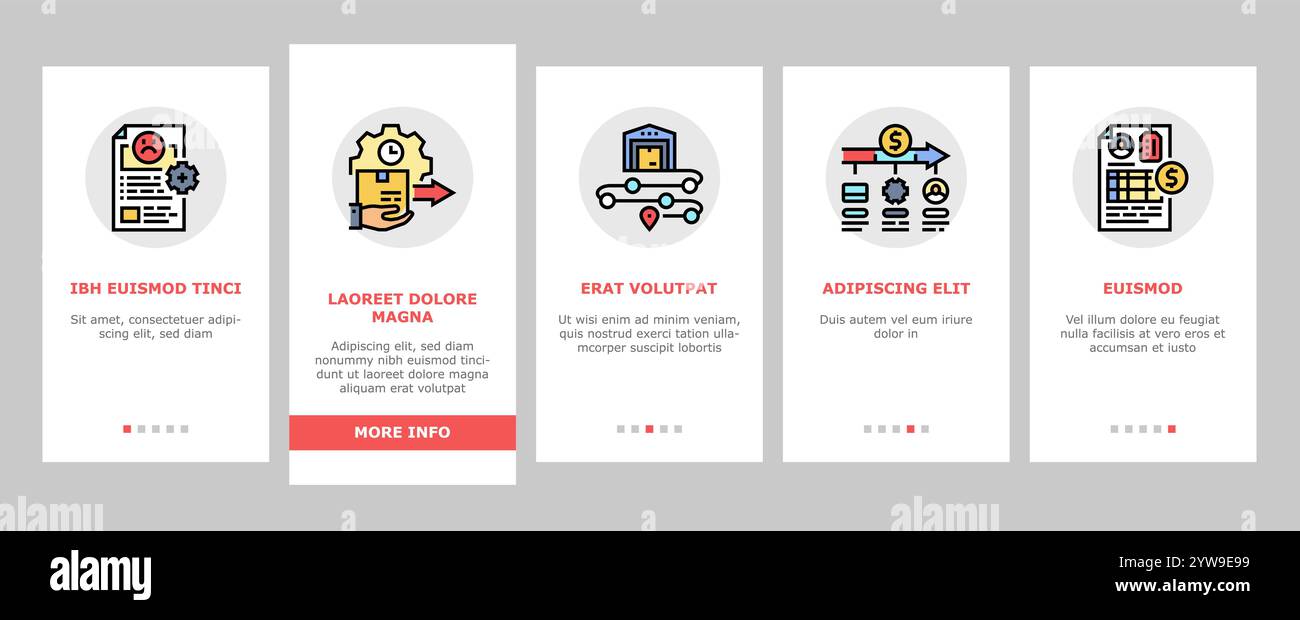 business process automation onboarding icons set vector Stock Vector ...