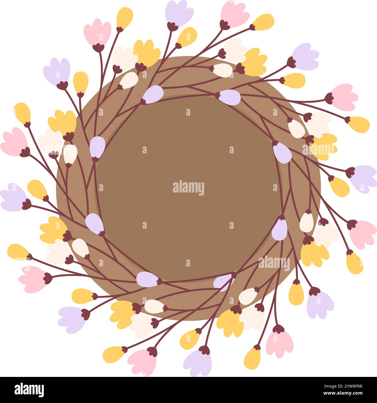 White flowers in nest Stock Vector Images - Alamy