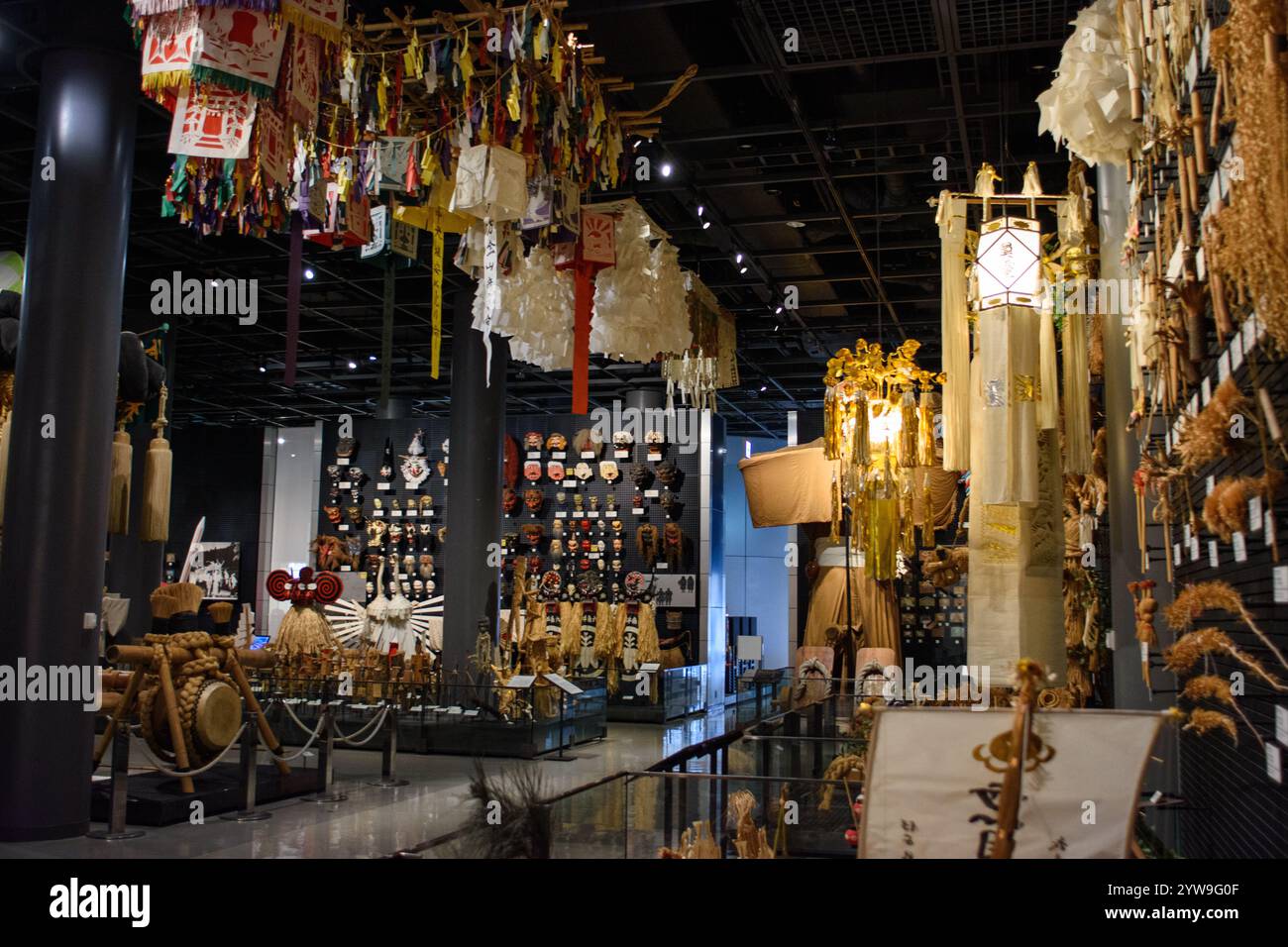 Artifacts exhibited in National Museum of Ethnology Minpaku, one of the ...