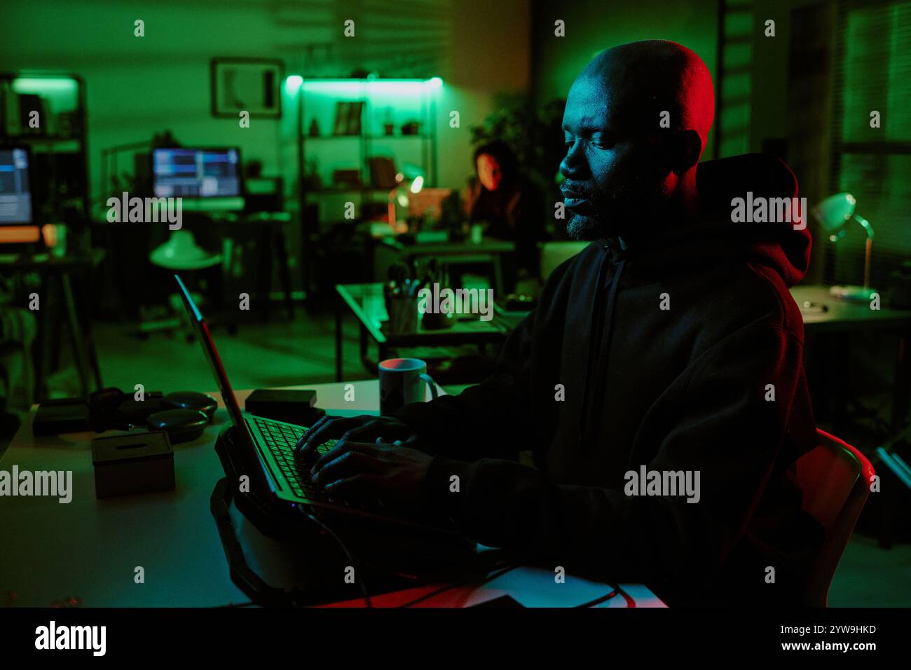 Green hoodie man hi-res stock photography and images - Alamy