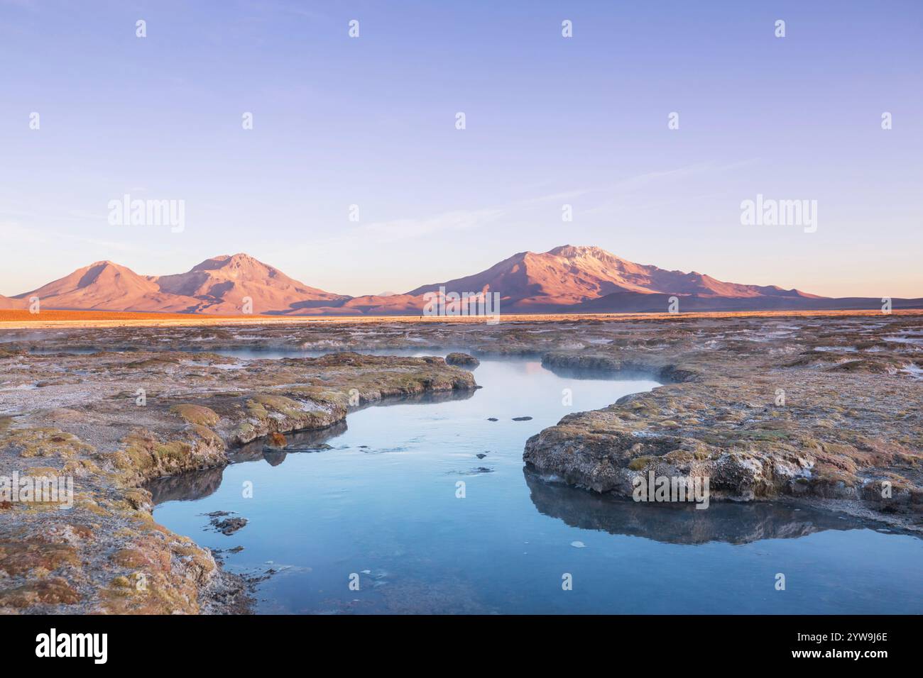 Natural Hot Spring in Atacama desert, Chile, South America Stock Photo ...