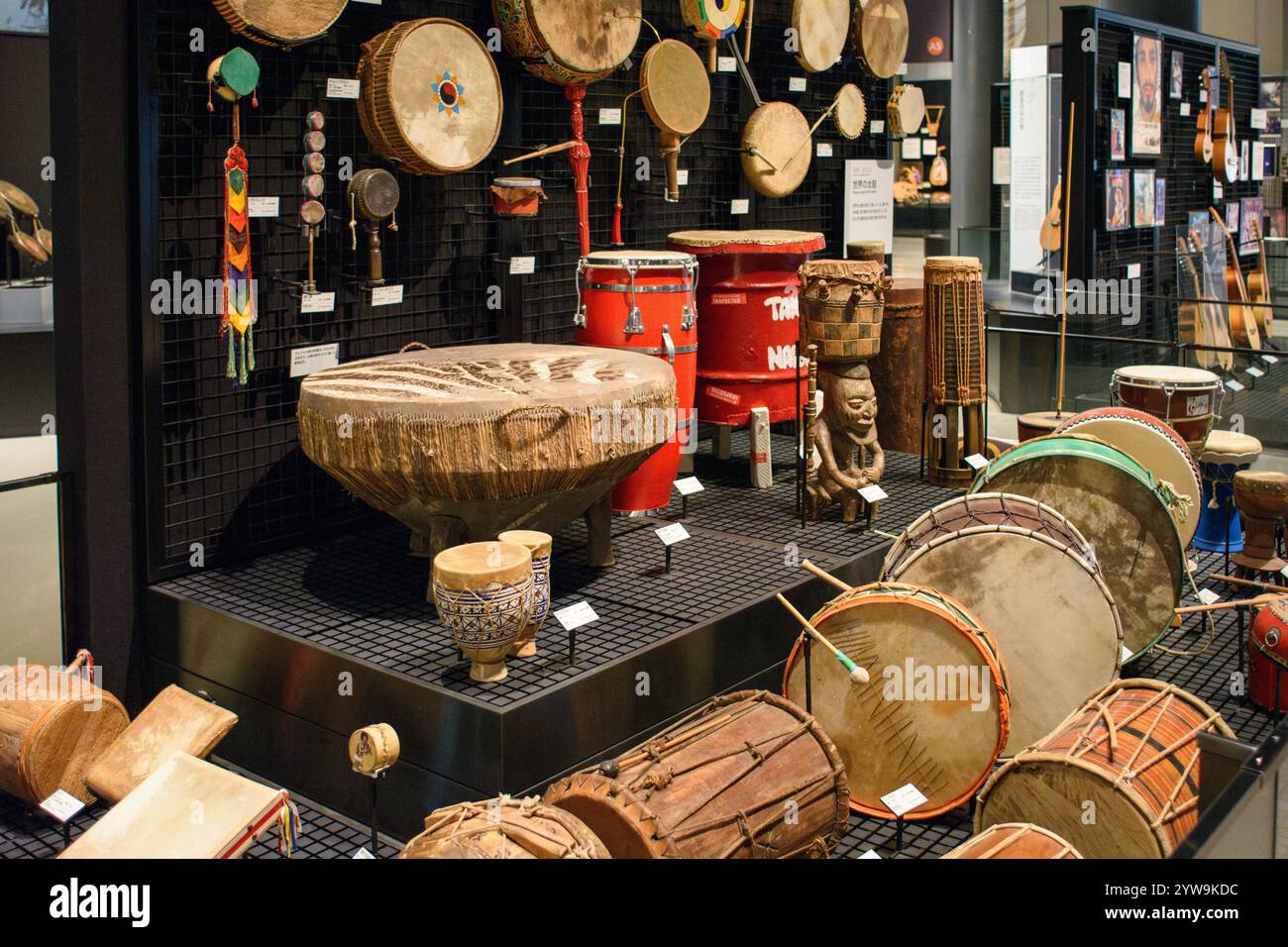 Artifacts exhibited in National Museum of Ethnology Minpaku, one of the ...