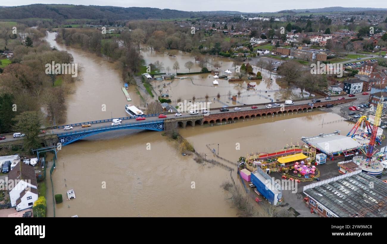 High river levels remain in Stourport-on-Severn, after Storm Darragh ...