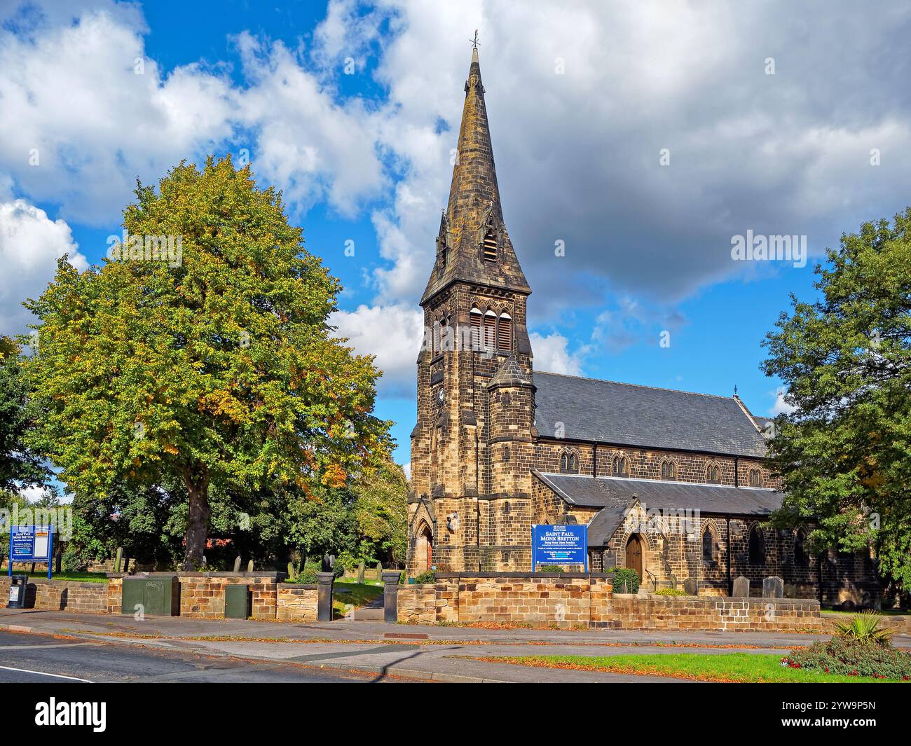 UK, South Yorkshire, Barnsley, Monk Bretton, St Paul's Church Stock ...