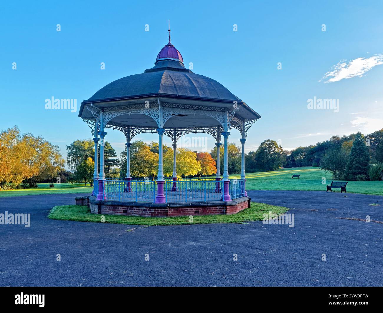 UK, South Yorkshire, Barnsley, Locke Park Bandstand Stock Photo - Alamy