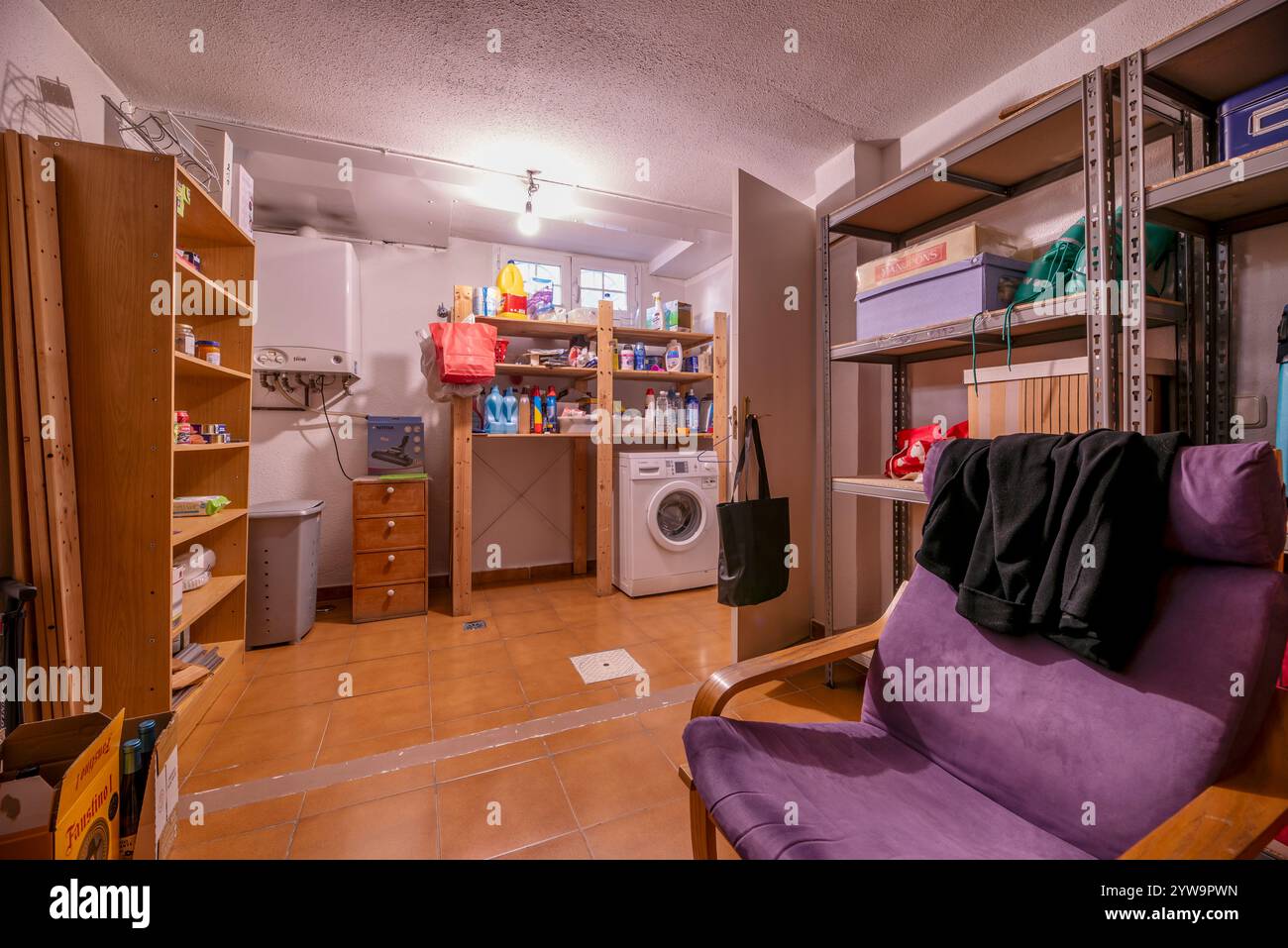 Storage room and laundry room of a single-family home located on the ...