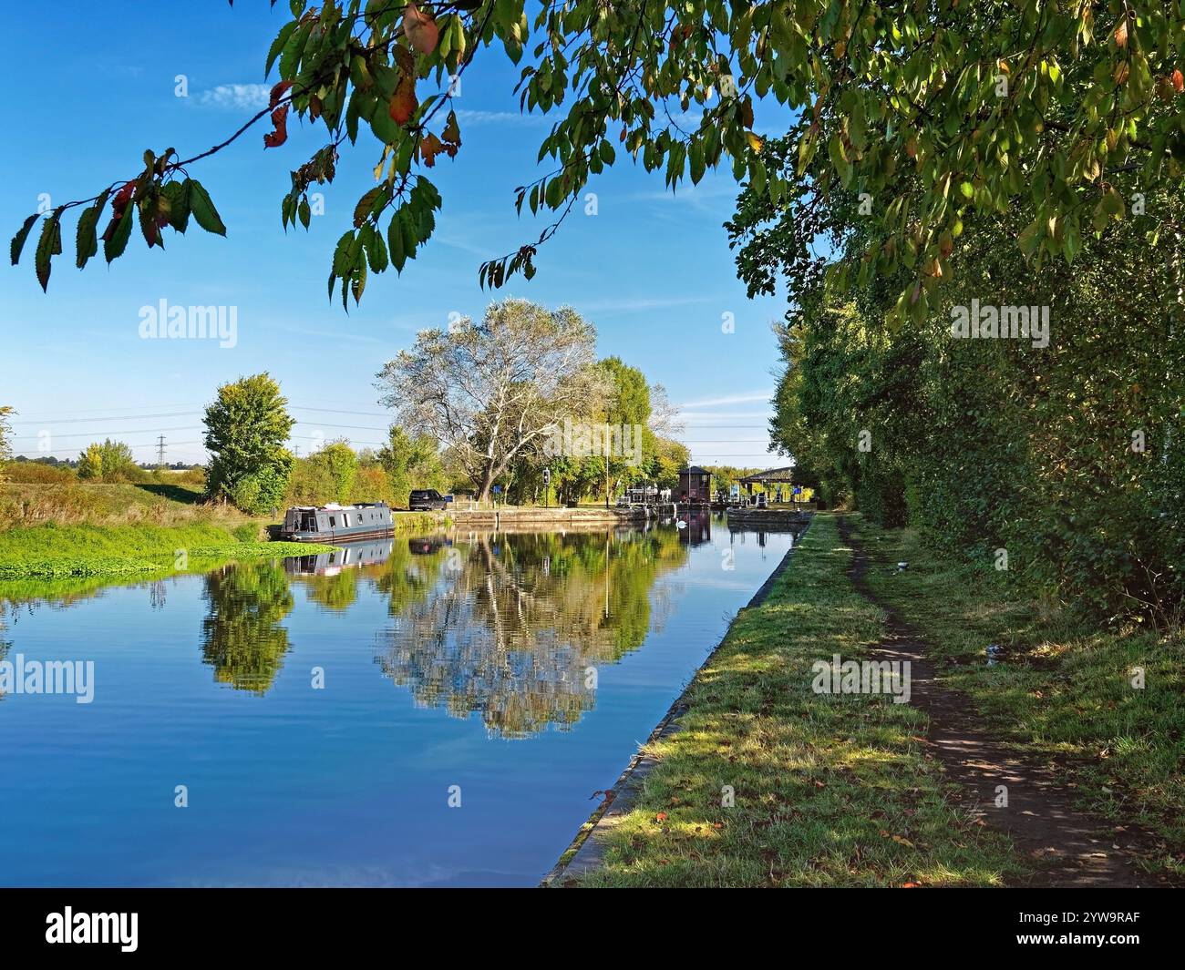 UK, West Yorkshire, Castleford, Aire and Calder Navigation at Bulholme ...