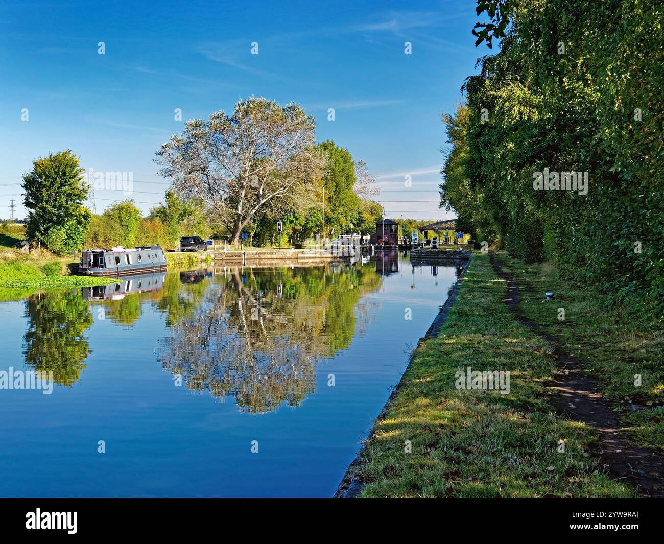 UK, West Yorkshire, Castleford, Aire and Calder Navigation at Bulholme ...