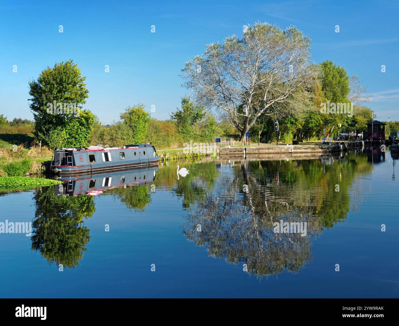 UK, West Yorkshire, Castleford, Aire and Calder Navigation at Bulholme ...