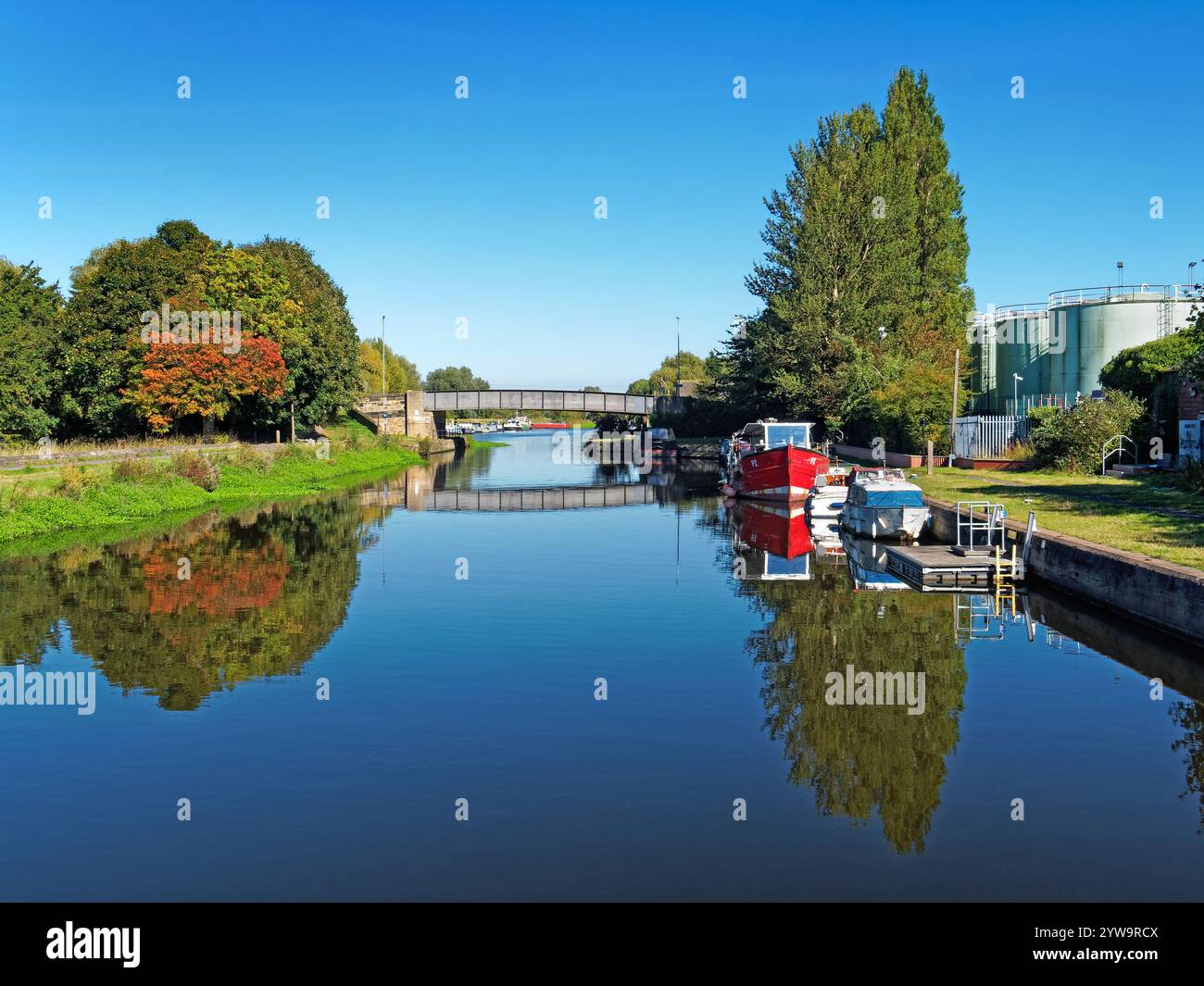 UK, West Yorkshire, Castleford, Aire and Calder Navigation at Allerton ...