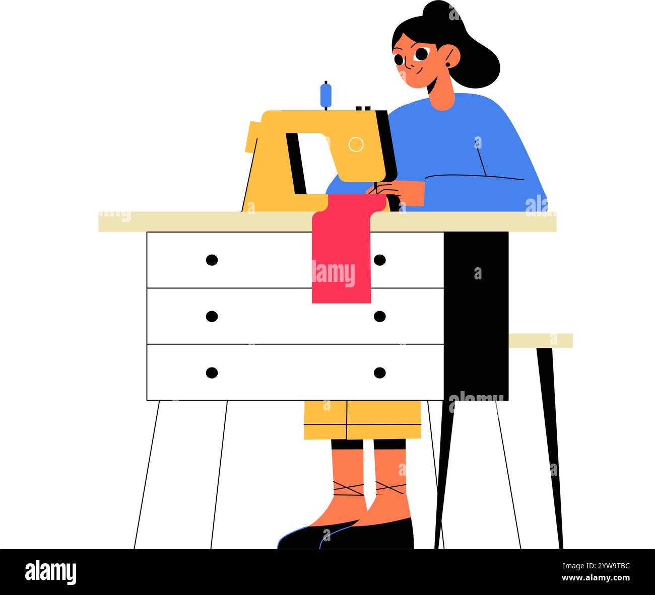 Professional tailor using sewing machine Cut Out Stock Images ...