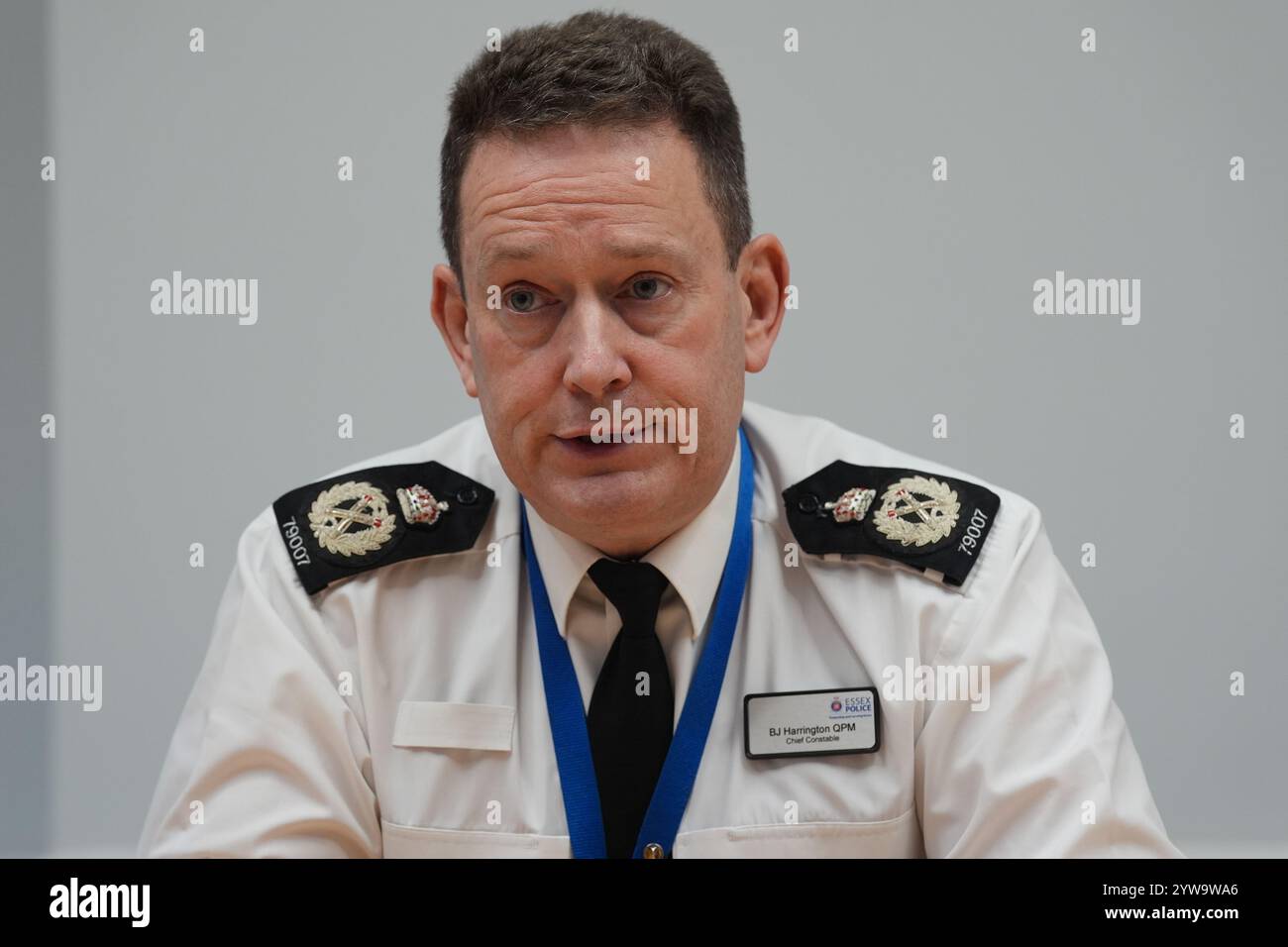 Essex Police chief constable Ben-Julian Harrington speaking about ...