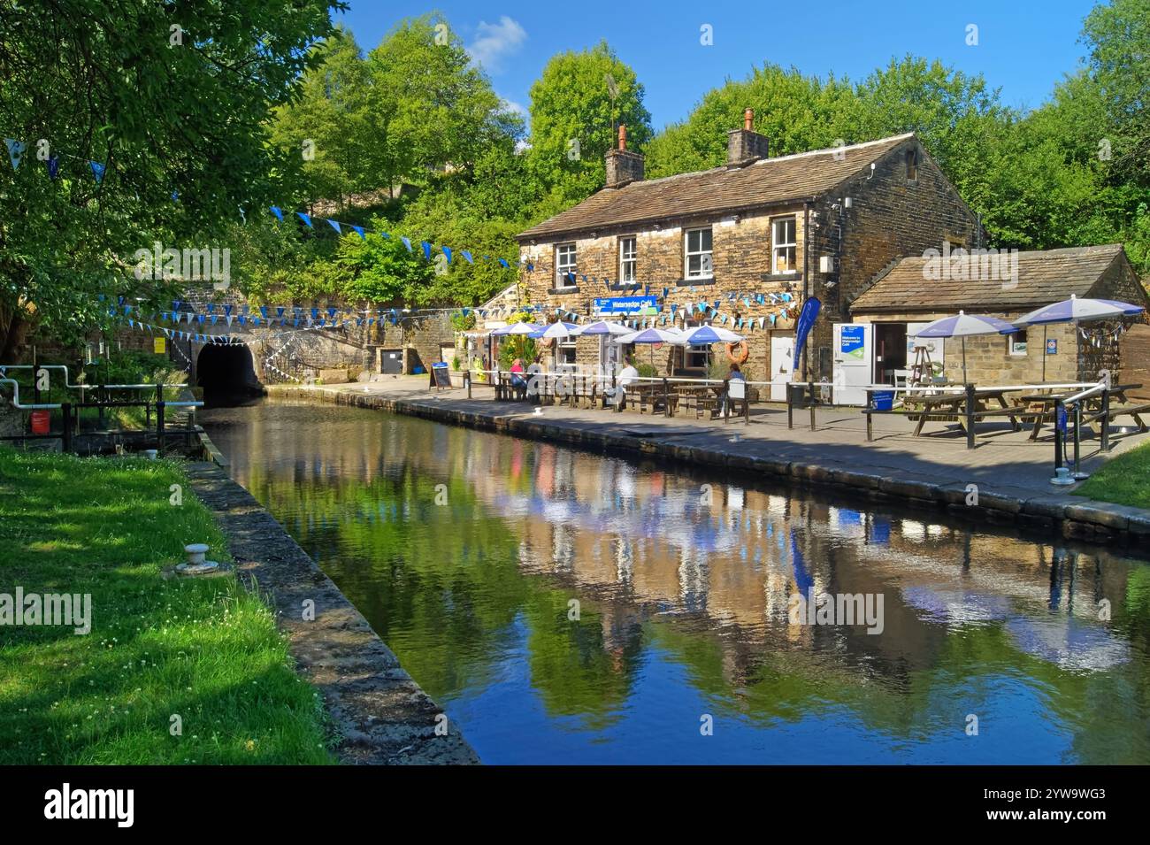 UK, West Yorkshire, Huddersfield, Marsden, Standedge Tunnel, Watersedge ...