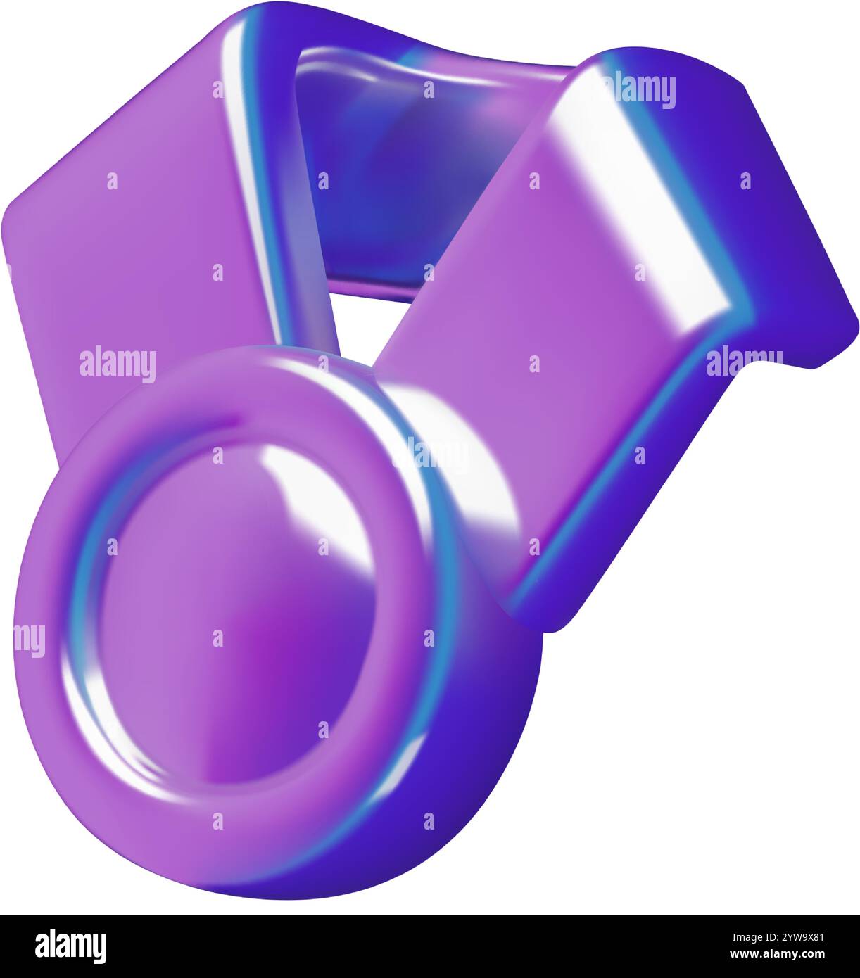 Purple 3d Medal Holographic Gradient Icon Winner And Champion Award