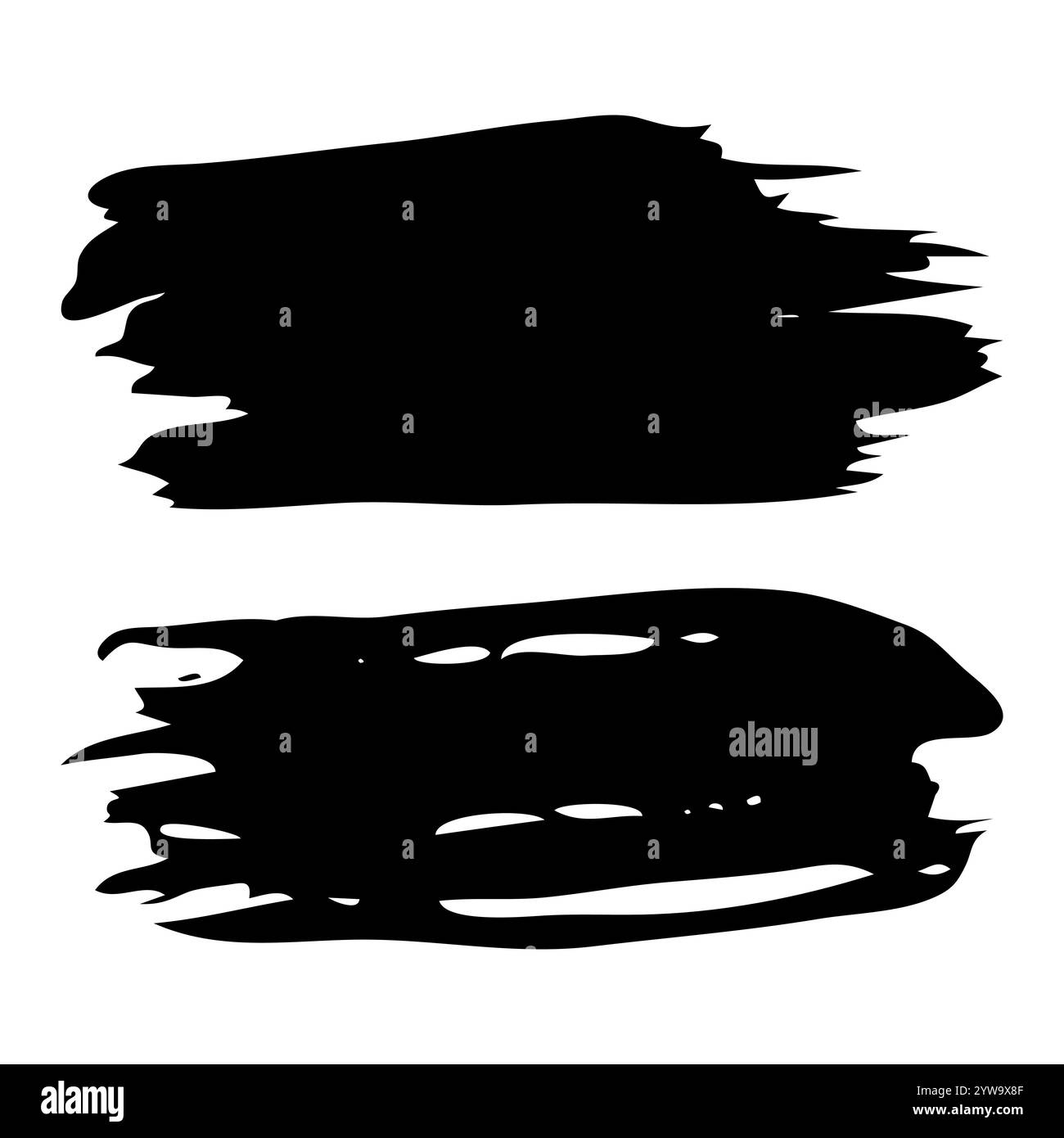 Set of two sketch Scribble Smears. Hand drawn Paint Scribble Stains ...