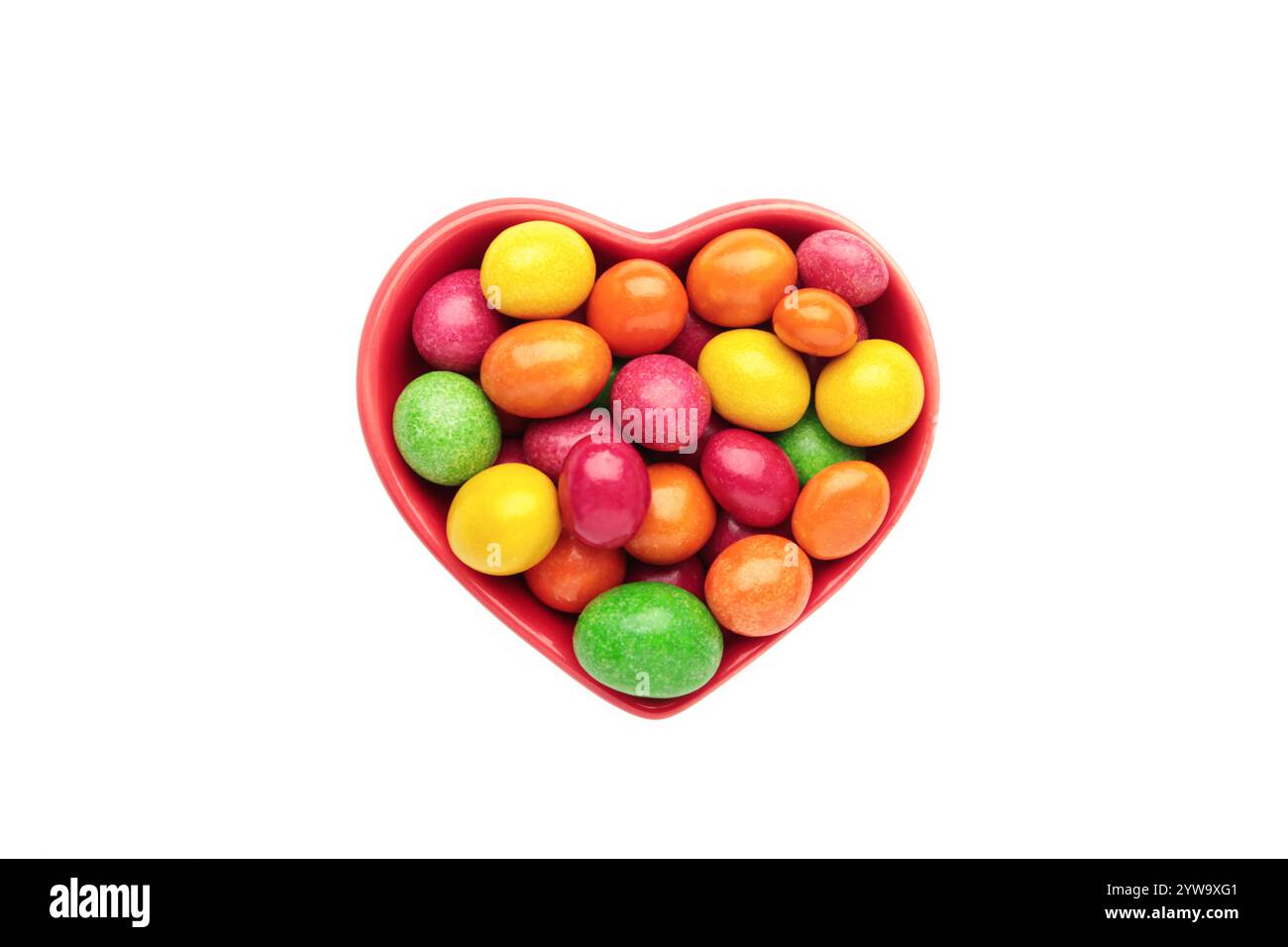 Chocolate covered balls isolated on white background. Colorful ...