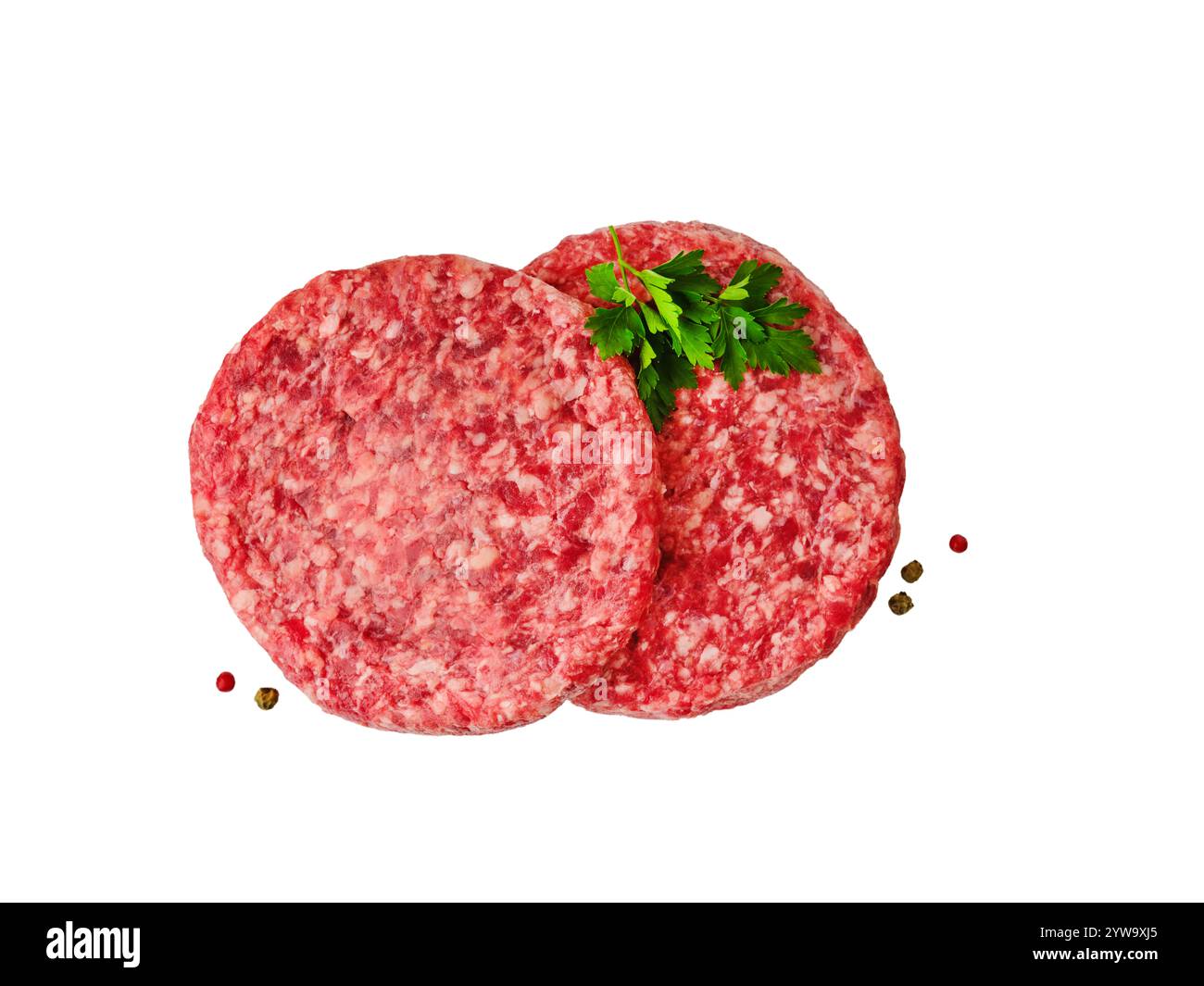 Raw burger patty. Stack of fresh raw burger patty or ground beef meat ...