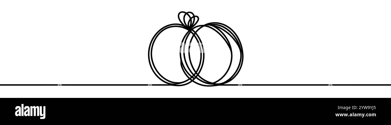 Minimalist vector illustration of one continuous line drawing wedding ...