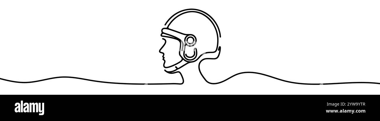 Minimalist vector illustration of a motorcycle helmet created using a ...